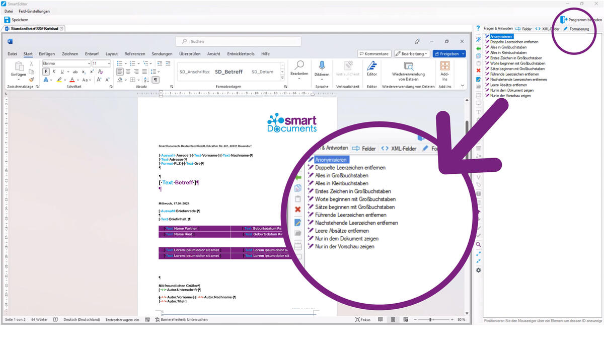 Neu! Dokumente mit SmartDocuments anonymisieren / SmartDocuments ...